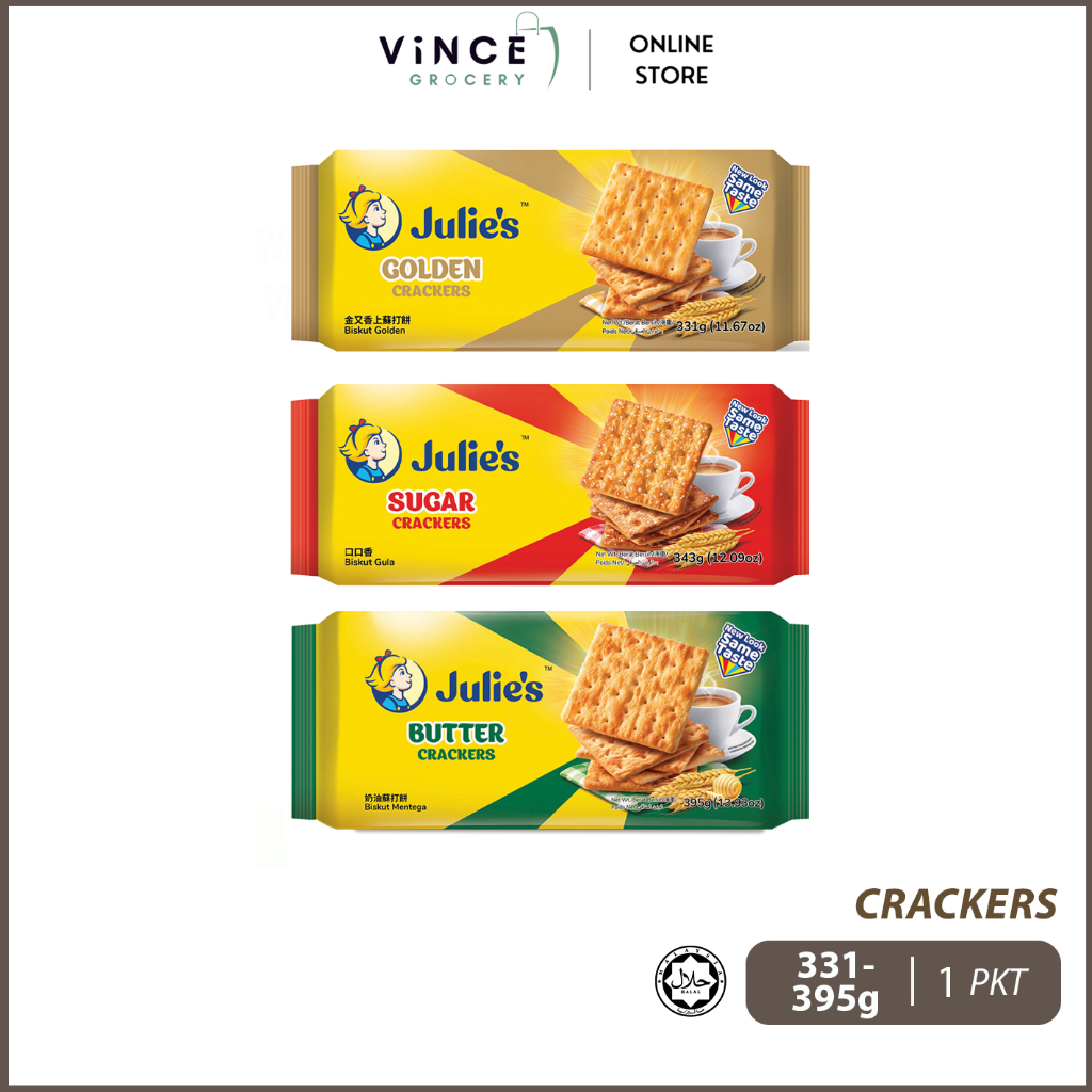 JULIE'S Golden Crackers / Sugar Crackers / Butter Crackers | 331-395G ...