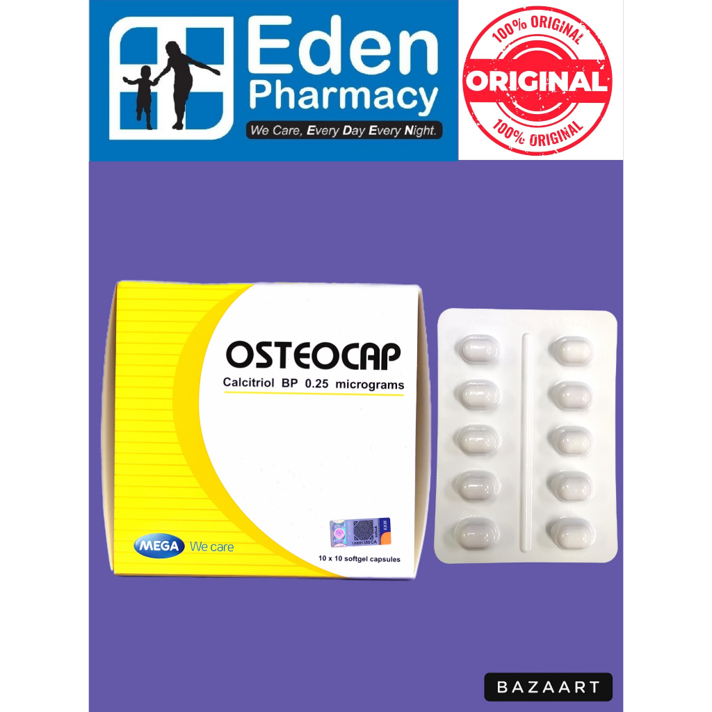 Osteocap Calcitriol BP 0.25 micrograms ( 3 x 10's / 6 x 10's / box 10 x ...