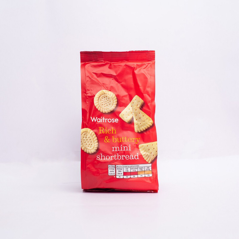 Waitrose rich & buttery mini shortbread 125gram | Shopee Malaysia