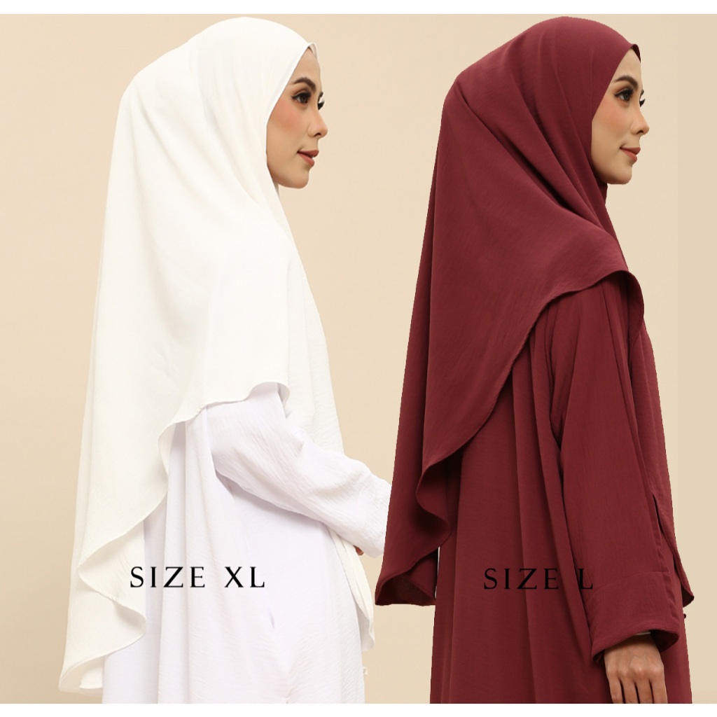 Tudung Labuh Khimar Warda Tudung Ironless Tudung Sarung Umrah Tudung ...
