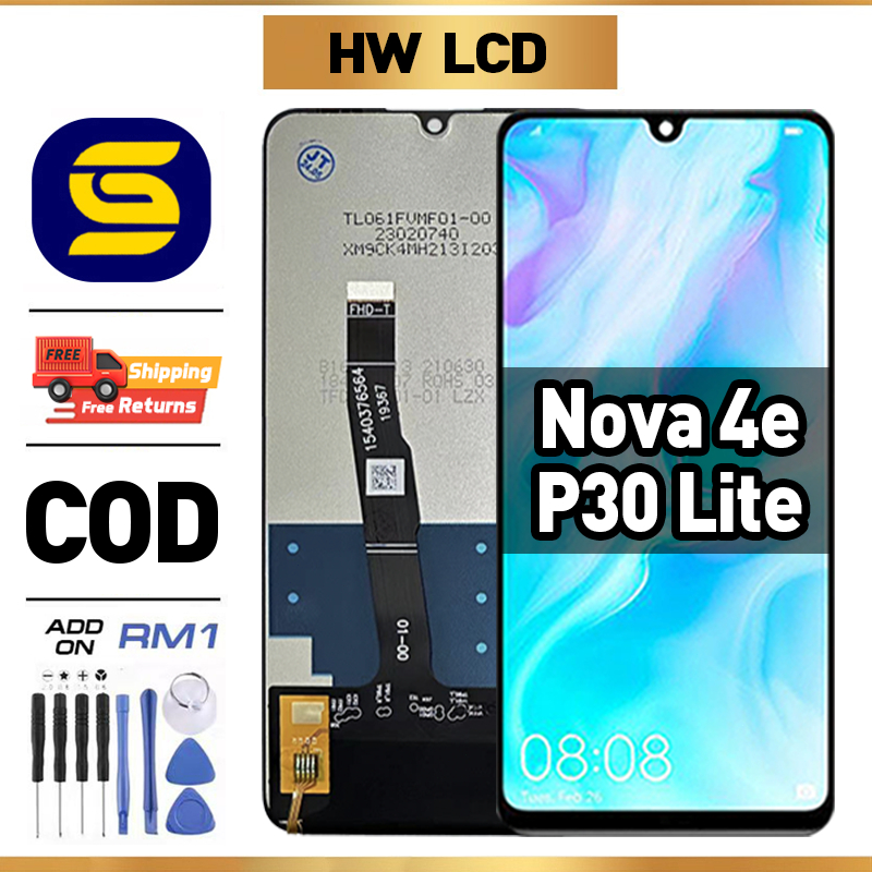 LCD HW nova 4e/ P30 Lite Compatible For Glass Original Touch Screen Digitizer | Shopee Malaysia