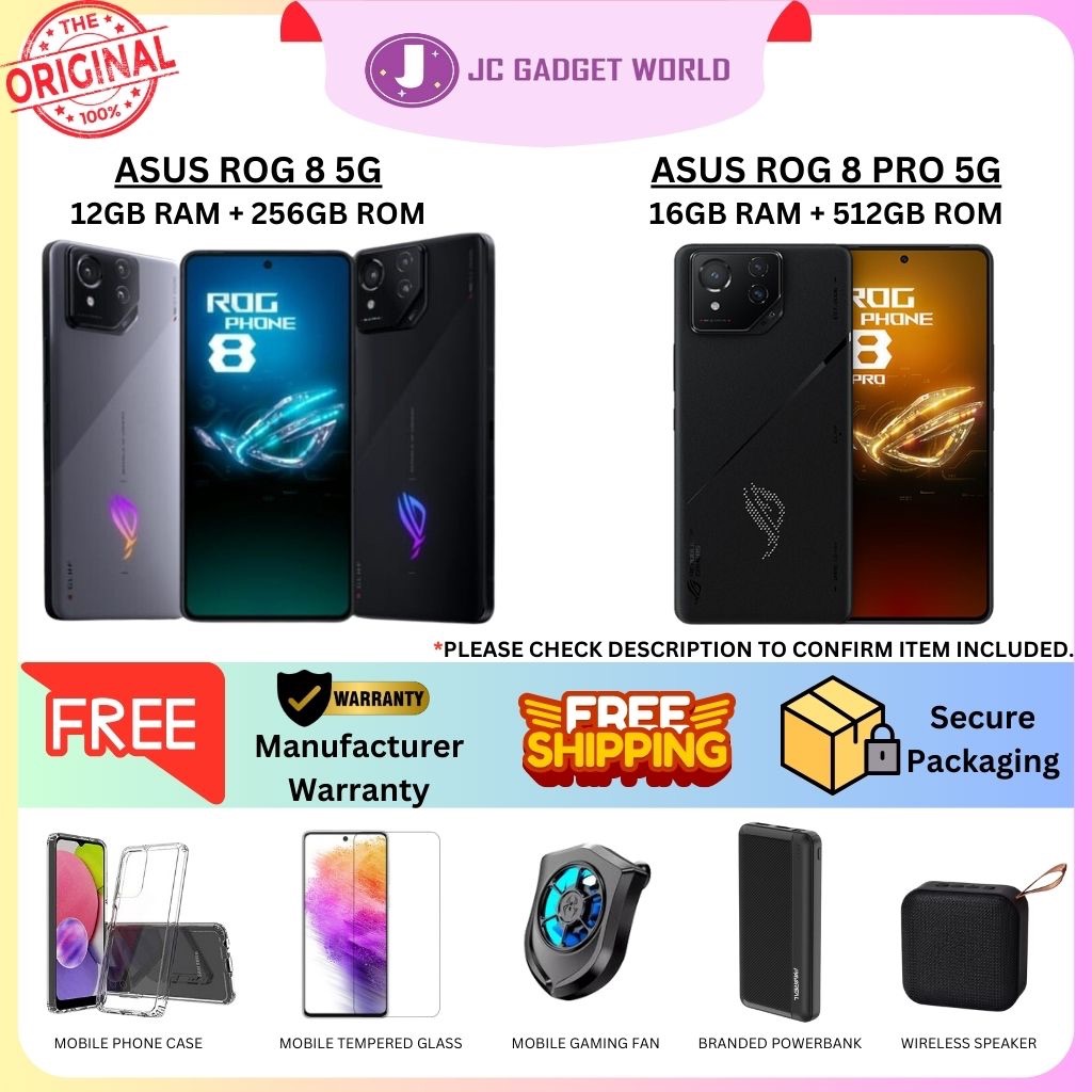 ASUS ROG 8 PRO 16GB RAM + 512GB ROM | ASUS ROG 8 12GB RAM + 256GB ROM ...