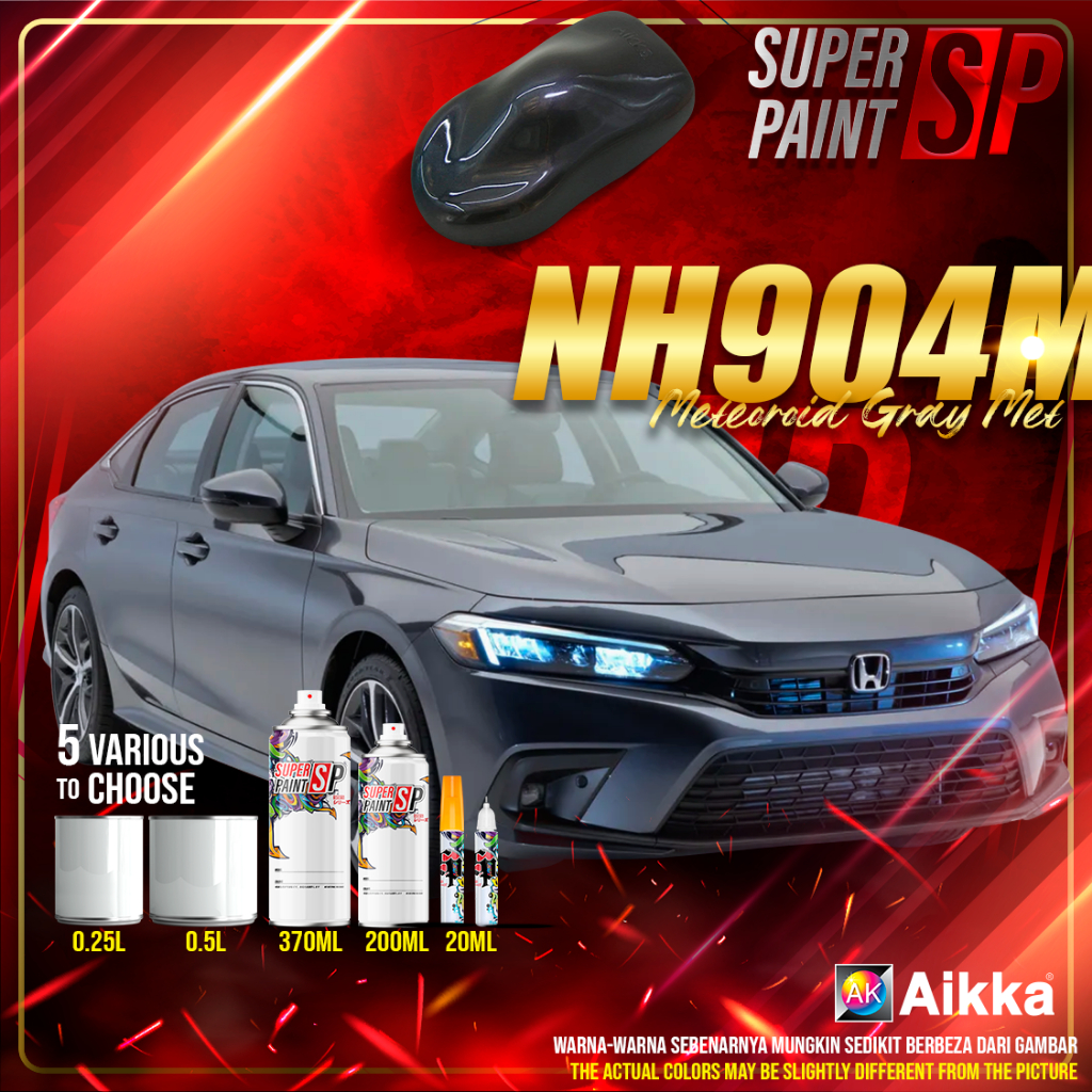 AIKKA NH904M Meteoroid Gray Metallic | Honda Series 2K Car Paint Motor Aerosol Cat Bancuh Kereta ...