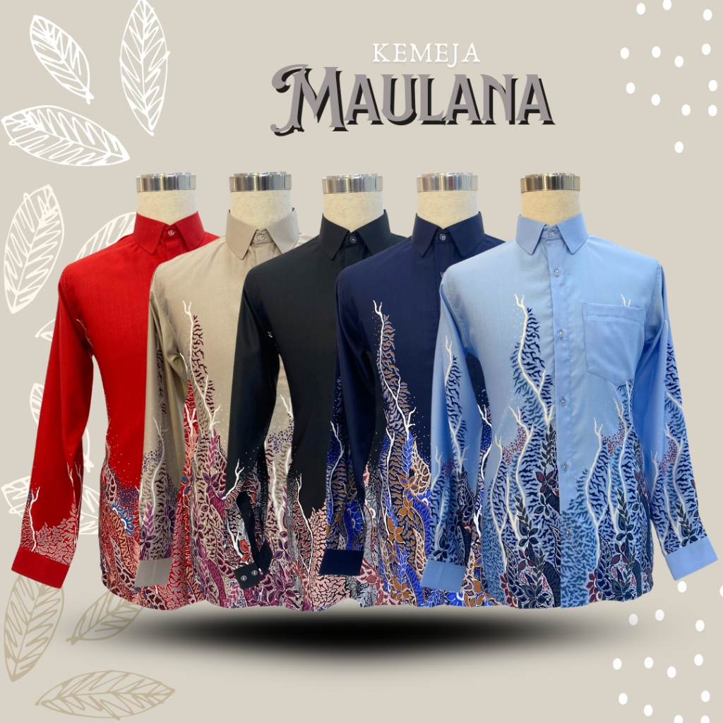 New Design Kemeja Batik Maulana In 5 colour I Batik Malaysia I Batik I ...