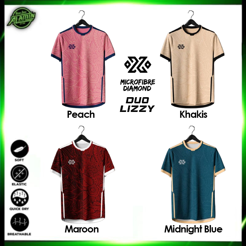 Jersey DUO LIZZY | Peach, Khakis, Maroon & Mid Blue | DUO SPORTS ...