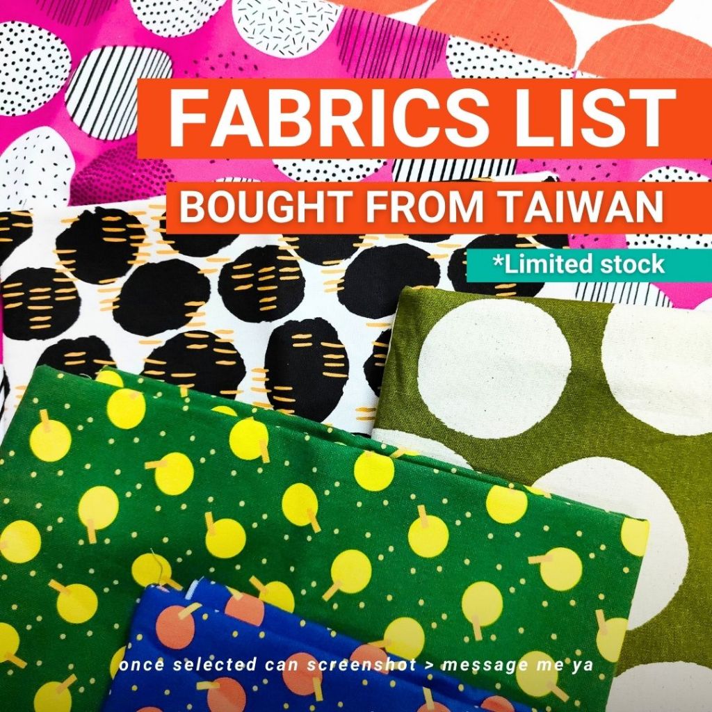 TAIWAN Fabric Customize list | 去台灣玩時失心瘋買了很多的布料在這～ | Shopee Malaysia