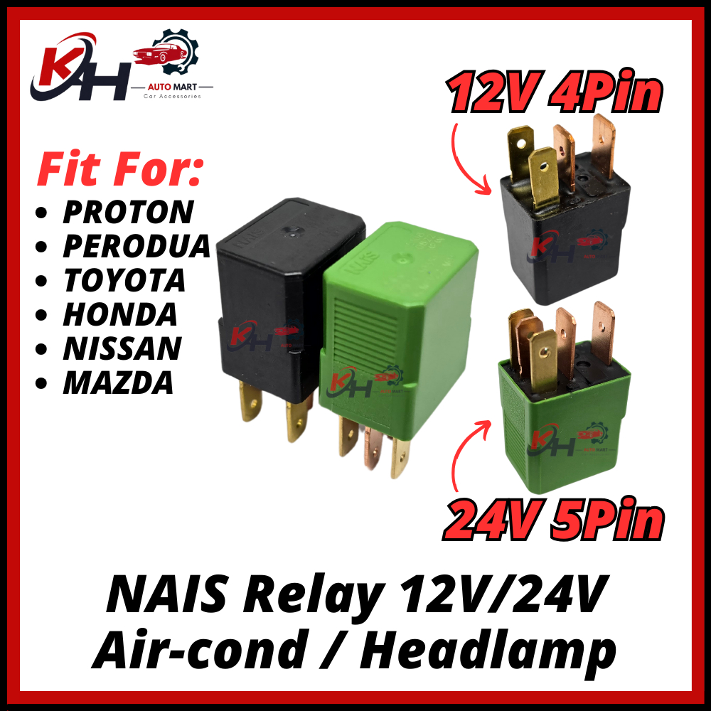 ORIGINAL Panasonic Nais 12V 24V 4/5 Pin Relay Fit For PERODUA PROTON ...