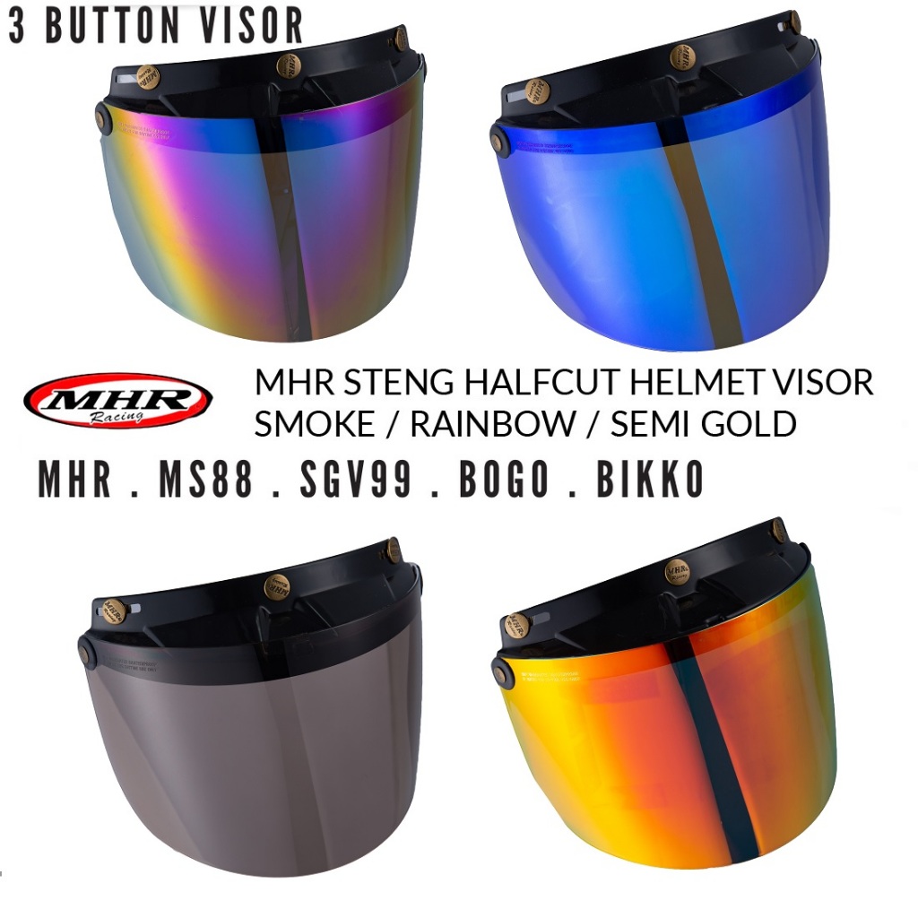 Yamaha X MHR Visor V168 For All 3 Button Helmet (Sesuai Untuk MS88/RS88 ...