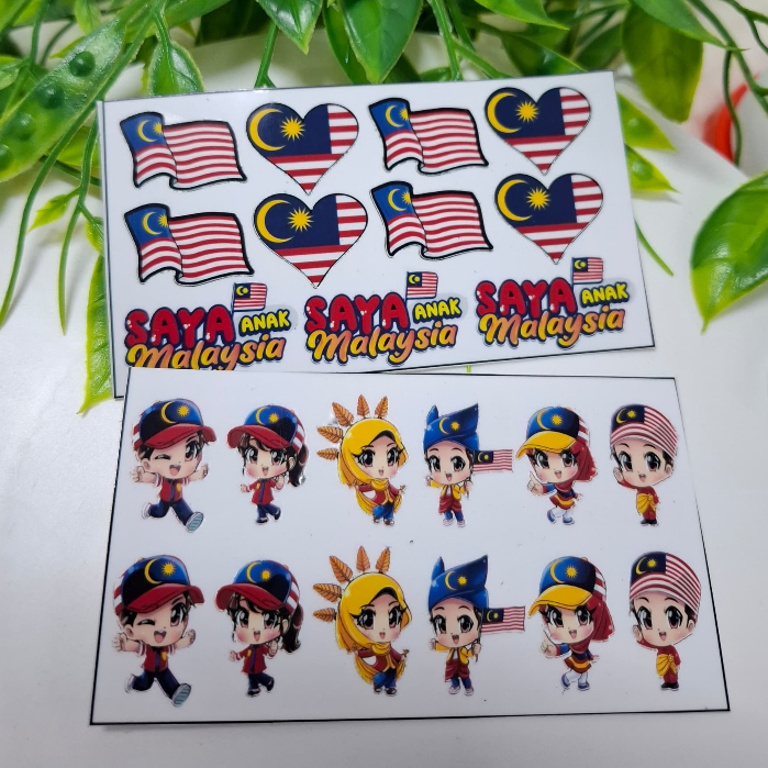 Sticker pipi merdeka 2024 / Sticker transparent pipi merdeka kanak ...