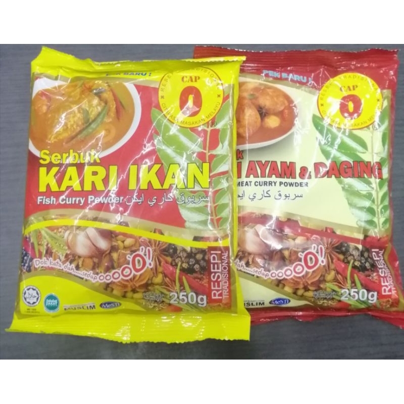 CAP O SERBUK KARI IKAN, AYAM & DAGING 250G | Shopee Malaysia