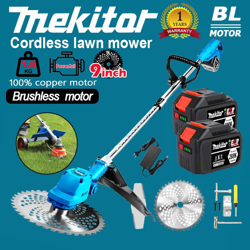 Mekitor mesin rumput bateri heavy duty grass cutter machine brushless ...