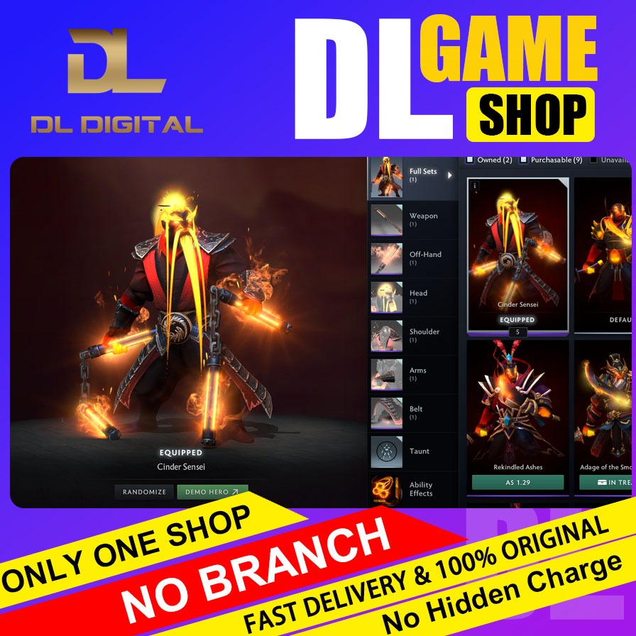 [ Dota 2] Cinder Sensei Ember spirit🔥 TI9 Collector Cache Set🔥 | Shopee ...