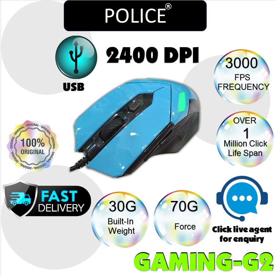 Police 6D Gaming Mouse Sanfordi G2 Wired Gaming Mouse Computer Mouse ...