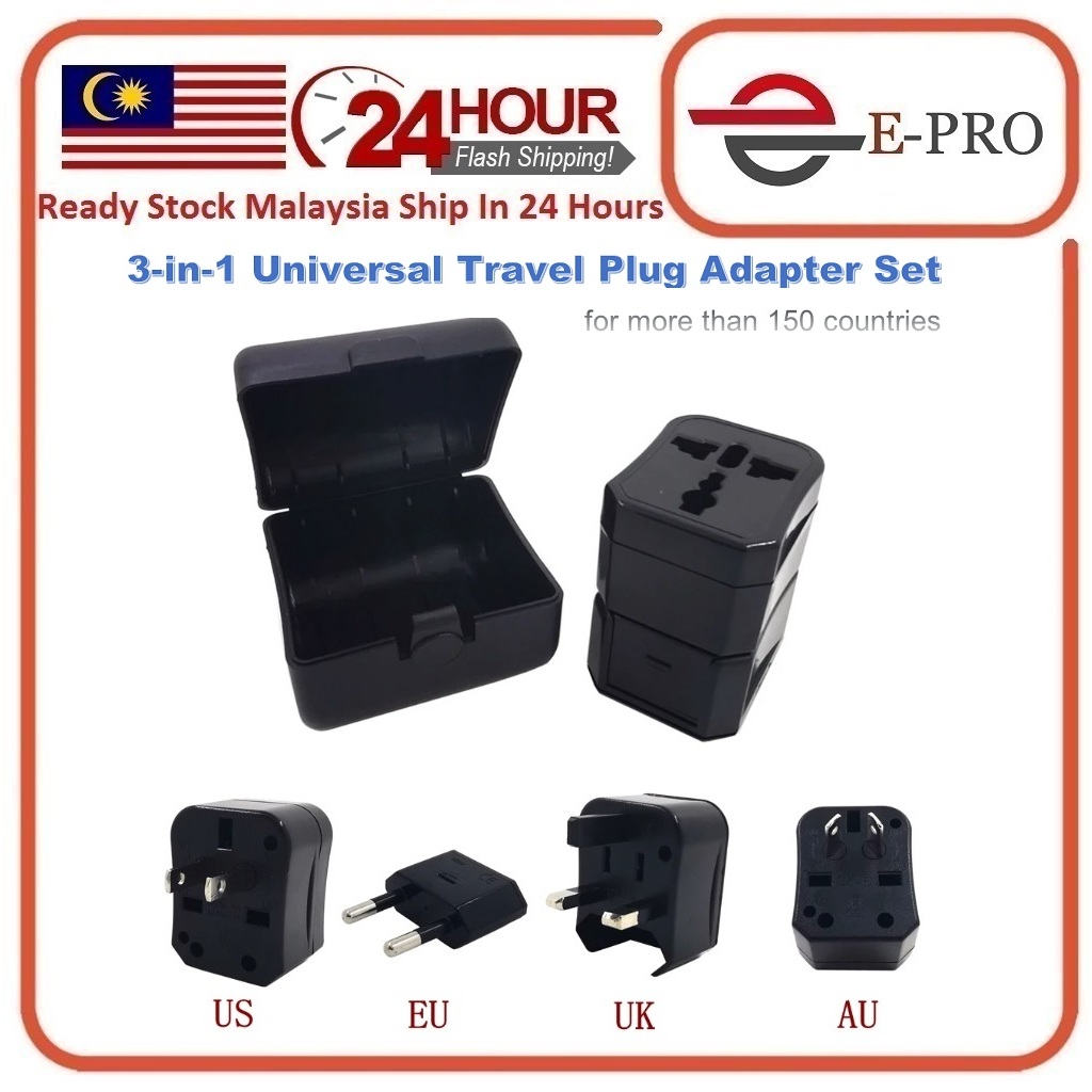 3in1 Portable Universal Travel World 150 Country Plug AC Adapter SocketAdapter Converter, All-In ...