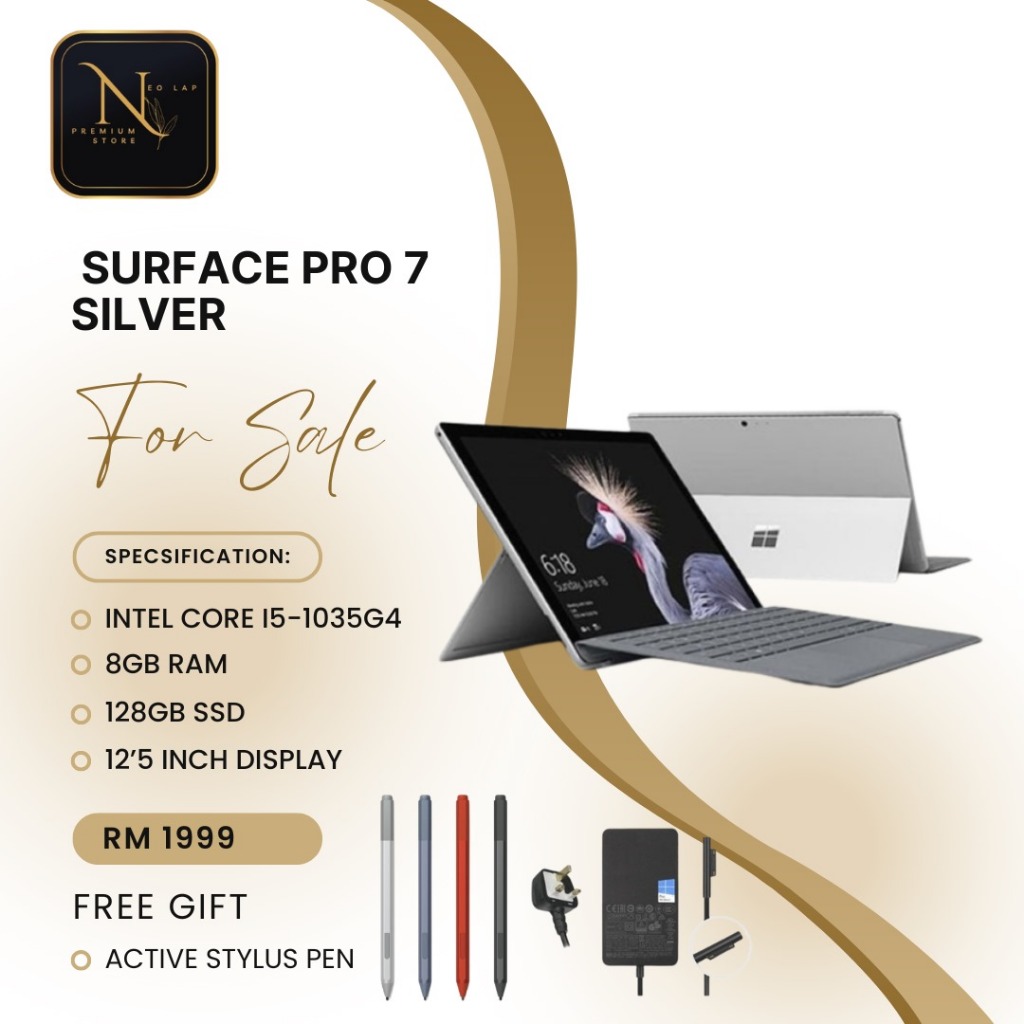 Microsoft Surface Pro 7 (3 MONTH WARRANTY) 2 in 1 Laptop 12.3"inch ...