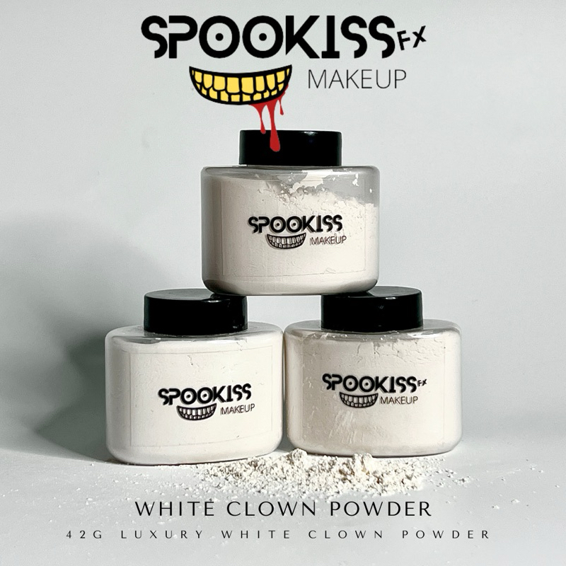 SPOOKISS White Clown Powder 42g | Face & Body Powder Ghost Makeup ...