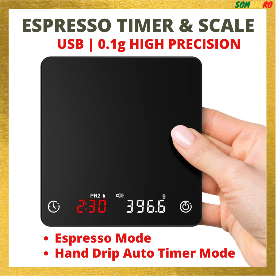 MIni Coffee Scale Espresso Mode, Pour Over Mode With Auto Timer 0.1g ...