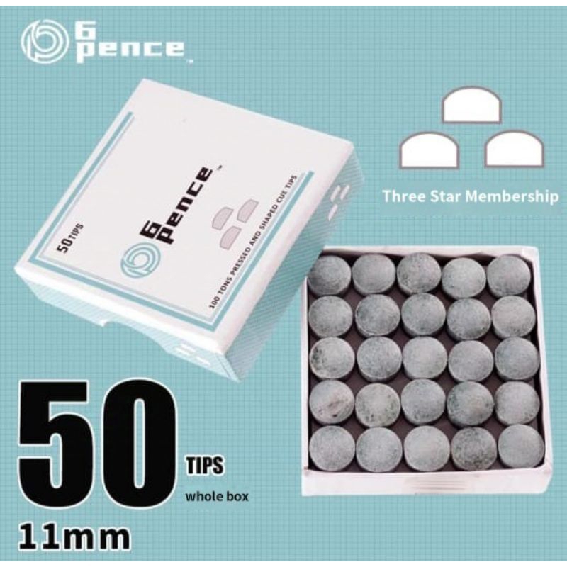 𝟔 𝐏𝐄𝐍𝐂𝐄 SNOOKER TIP 11.0mm | Shopee Malaysia