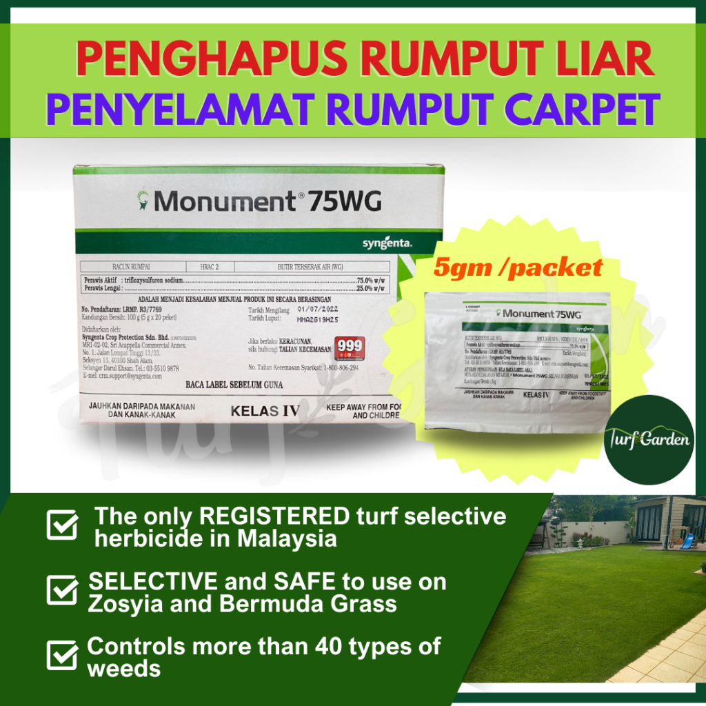 Monument 75WG. Selective broad spectrum Herbicide for carpet grass ...