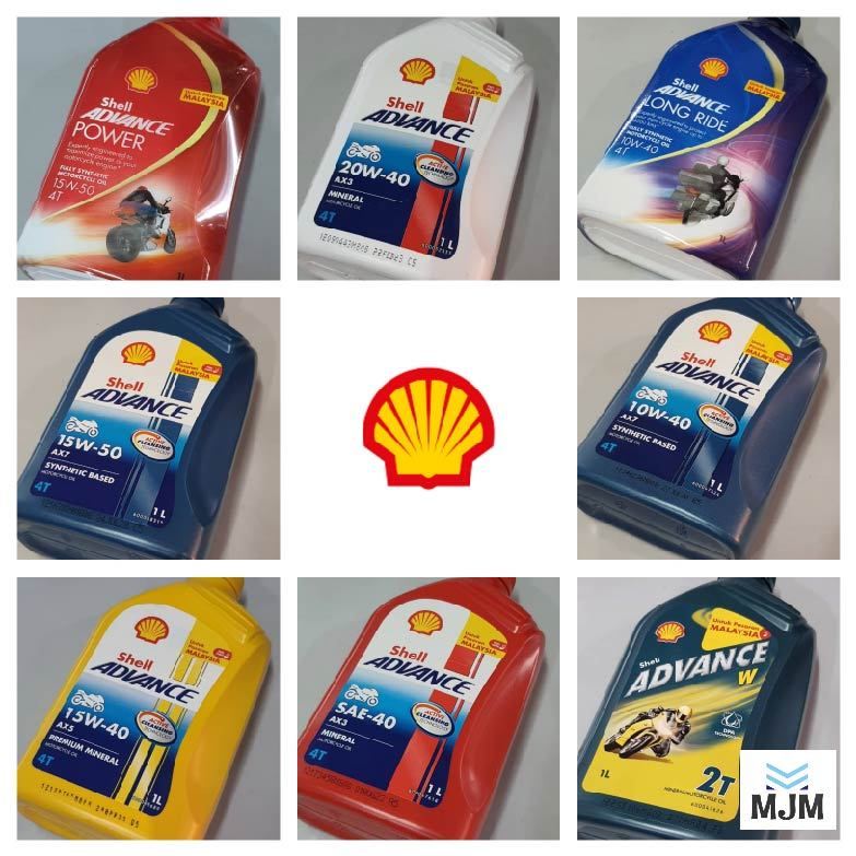 "SARAWAK"100% Original 4T 2T SHELL ADVANCE SAE40 20W40 15W40 10W40 ...