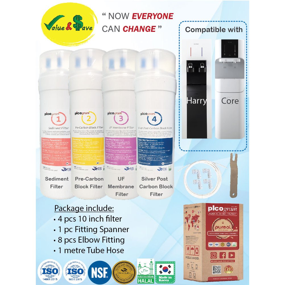 [Free Fitting] Filter set compatible for Coway Harry & Core Dispenser ...
