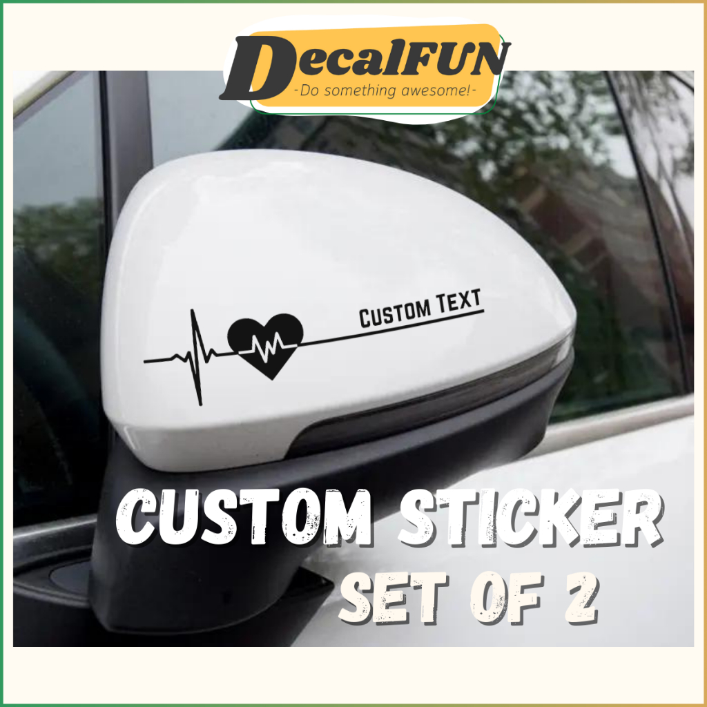 LUBRIX Car Side Mirror Sticker Kereta Custom Sticker Custom Stiker ...