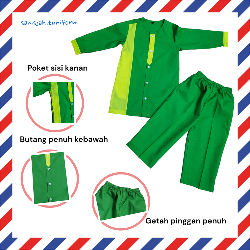 Baju Tadika Pasti Perempuan koshibo dan cotton licin dan selesa jahitan ...