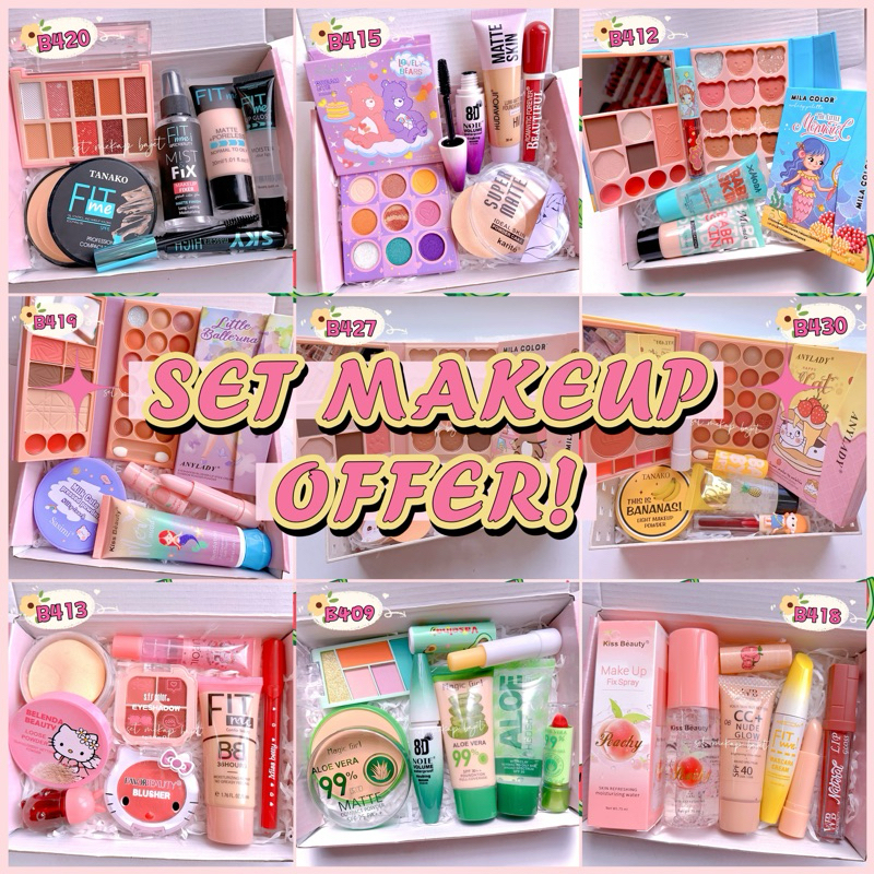 SET MAKEUP BAJET PROMOSI‼️ KOD B ~ MURAH-MURAH SAHAJA 😍😍 | Shopee Malaysia