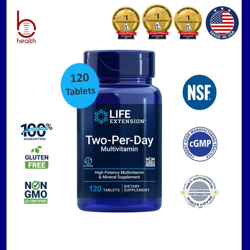 [Life Extension] Two-Per-Day, Multivitamins, EXP: 03/27, 120 tablets ...