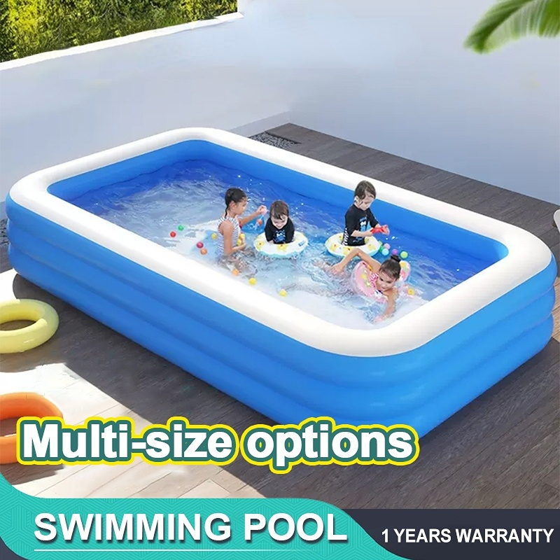 Swim Pool Big Inflatable Swimming Pool Extra Large Rectangular Family ...