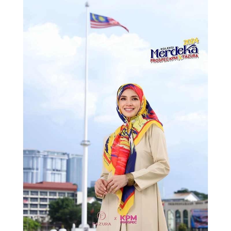 Tudung Fazura Koleksi Merdeka 🇲🇾 KPM Prospec X Fazura | Shopee Malaysia