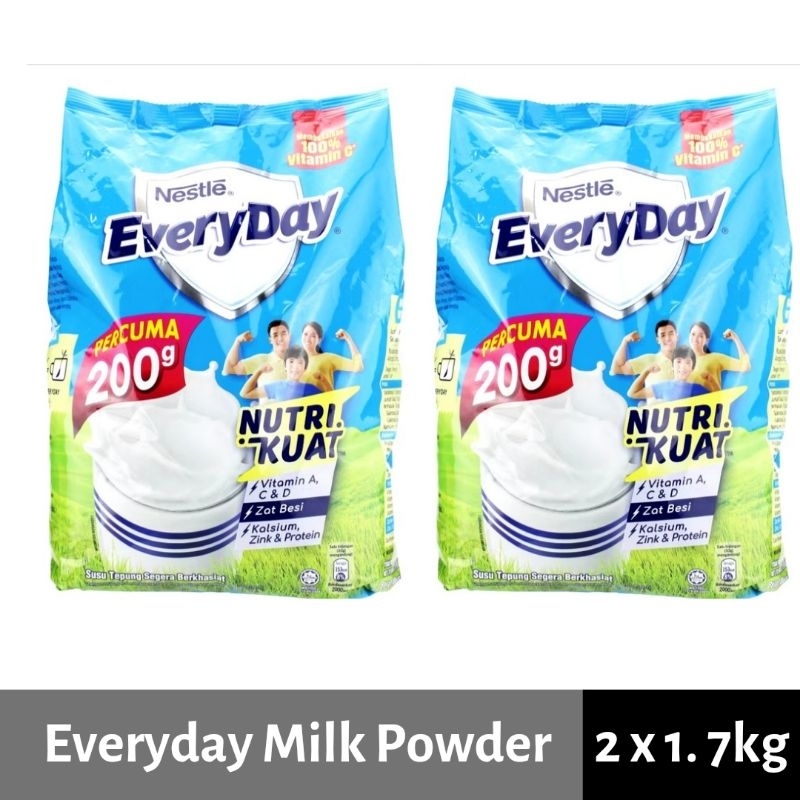 Nestle EveryDay Instant Milk Powder 1.7kg x 2 | Shopee Malaysia