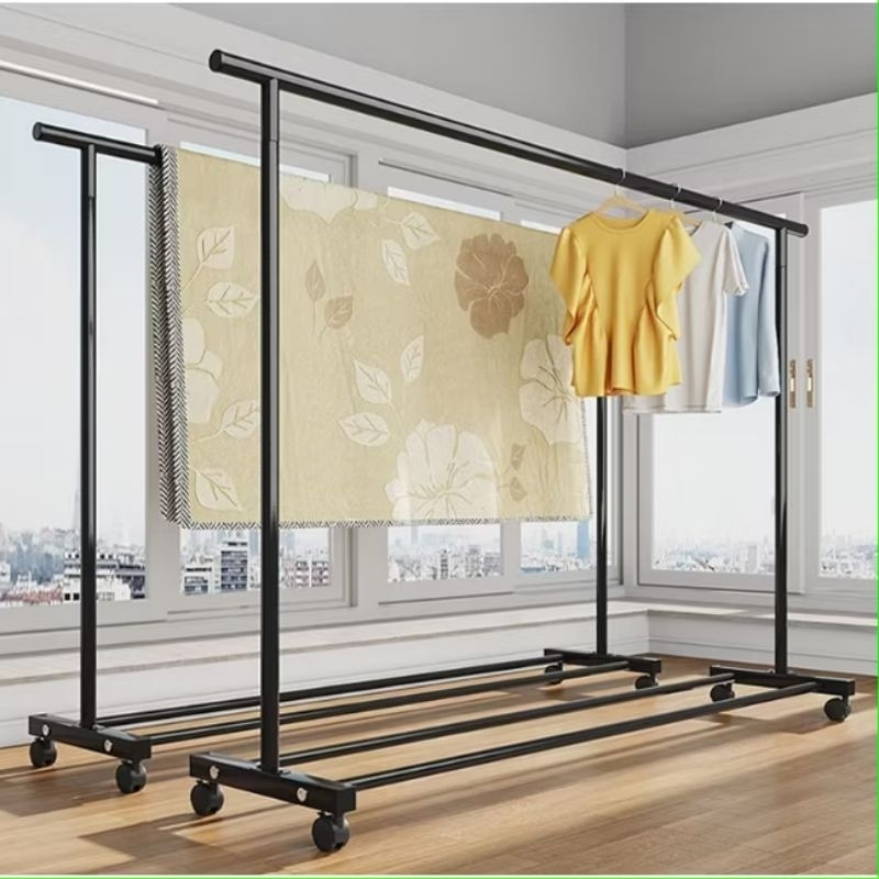 Ready Stock 💥 Rak Jemuran Kain Balcony Rack Single Pole Clothes Rack ...
