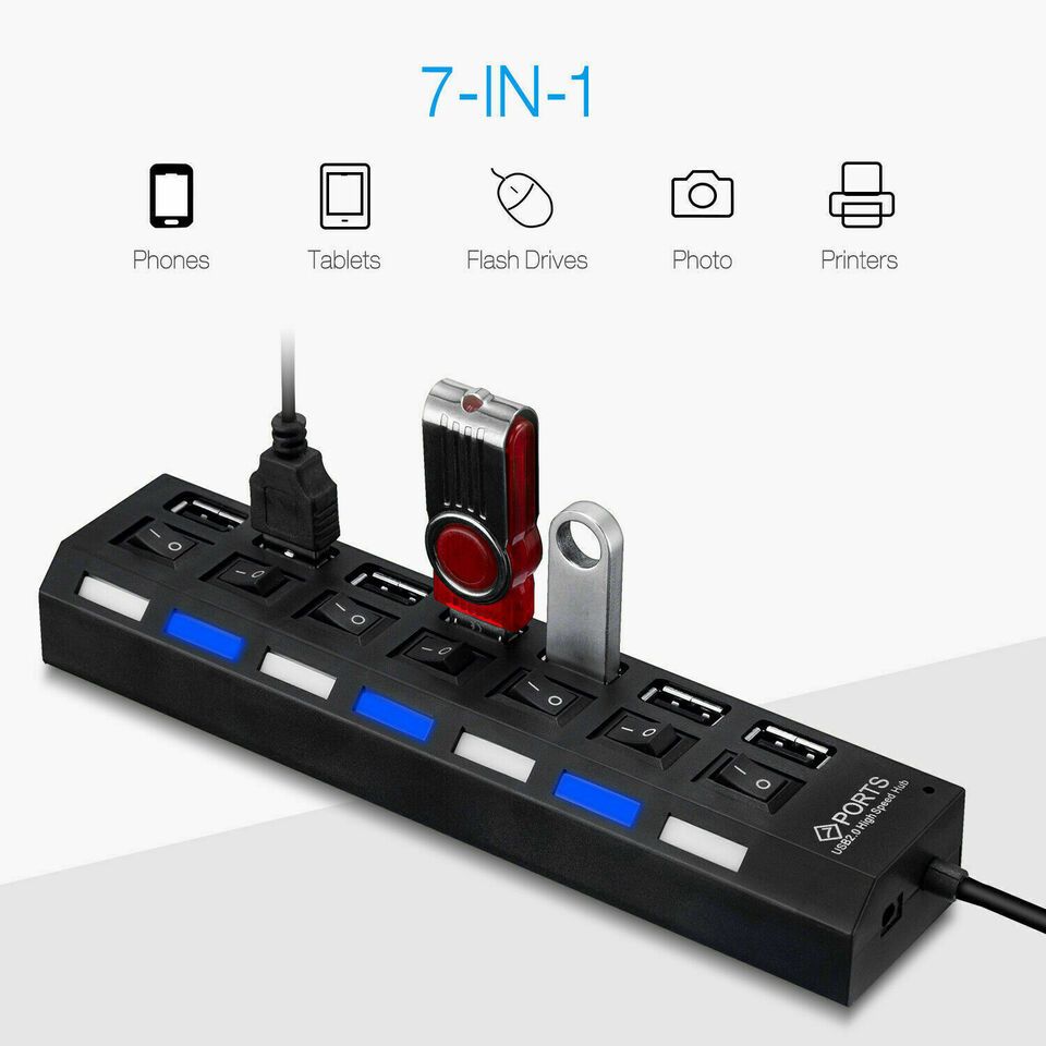 USB Port HUB Super High Speed Multi usb Hub 4 Port / 7 Port Expander ...