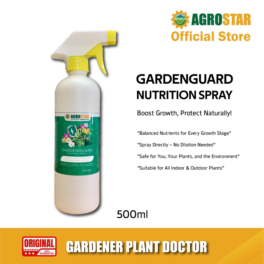 AGROSTAR GardenGuard Plant Nutrition Spray 500ml - All-Stage Fertilizer ...