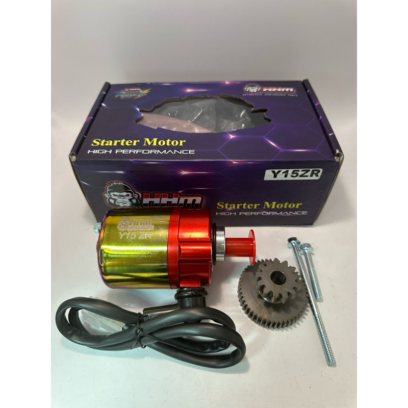 LC135 Y15 Y15ZR RS150 Racing Starter Motor Hhm Red Leo 100% Original ...