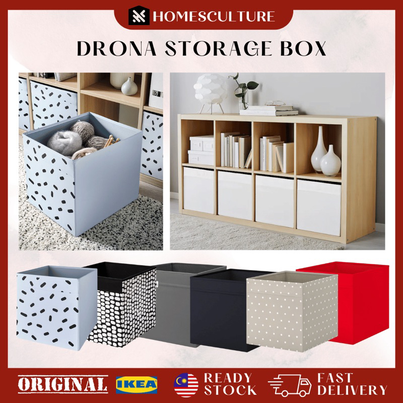 DRONA Fabric Storage Box For Kallax Shelf Multipurpose Basket Storage ...