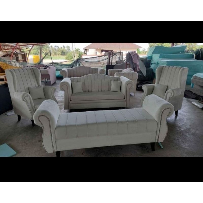 SOFA SET COMB 1+1+3+ PERAHU Ada COD | Shopee Malaysia