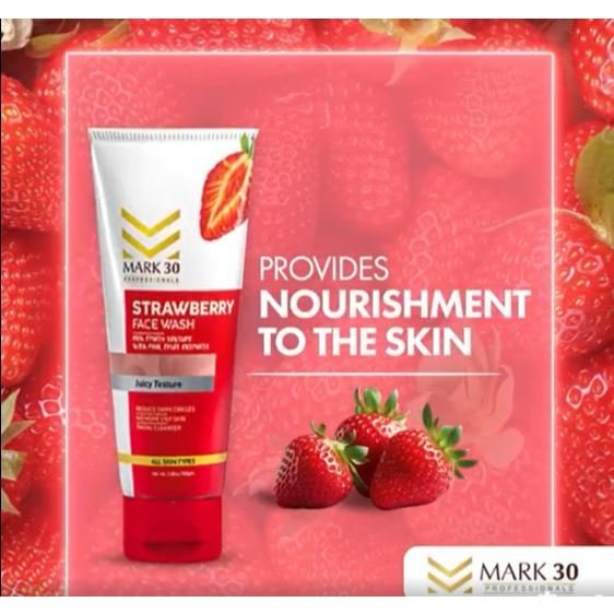 💯% Original, Mark 30 Strawberry Face Wash 180g from Pakistan | Shopee ...