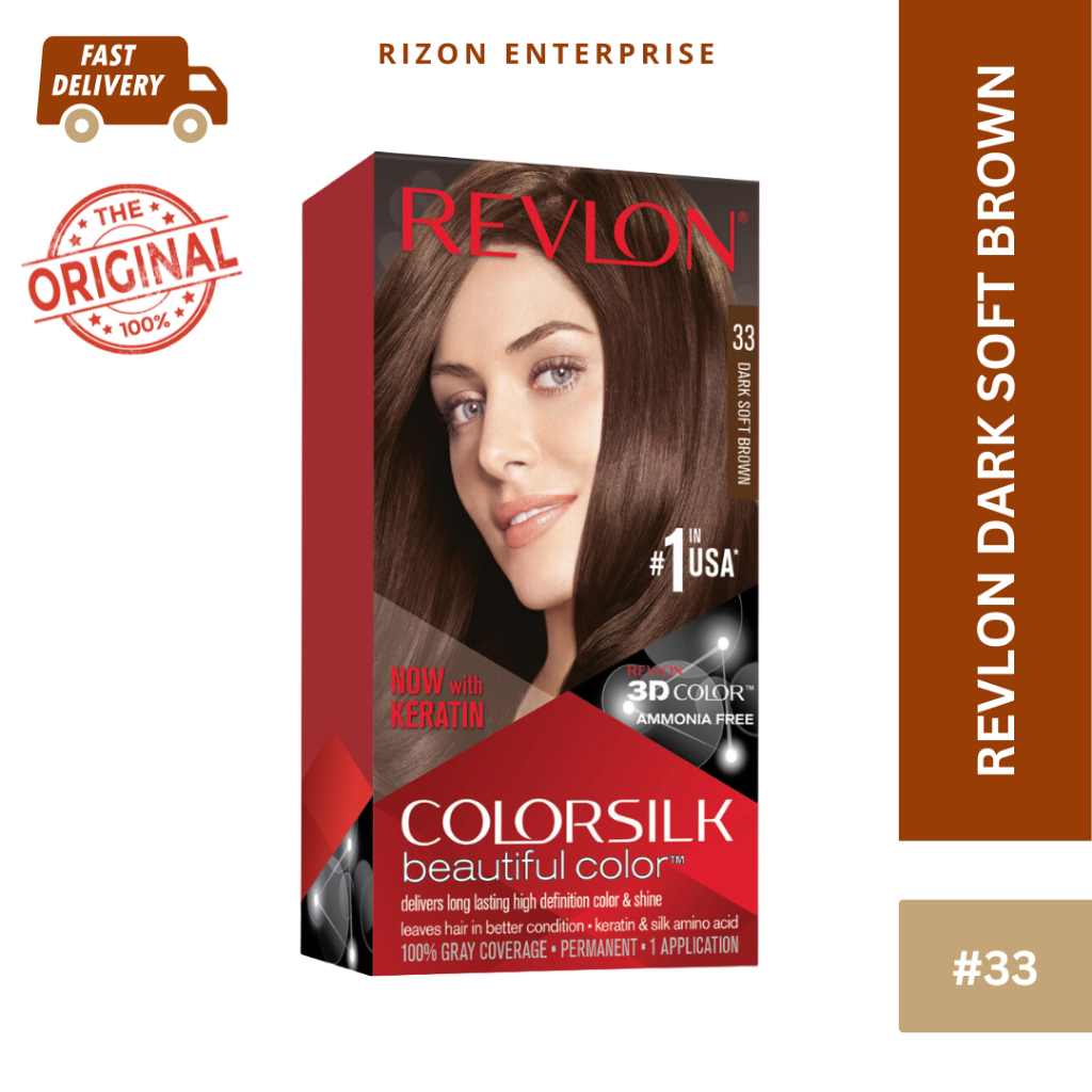 [Original] Revlon #33 Dark Soft Brown Hair Colour | Shopee Malaysia