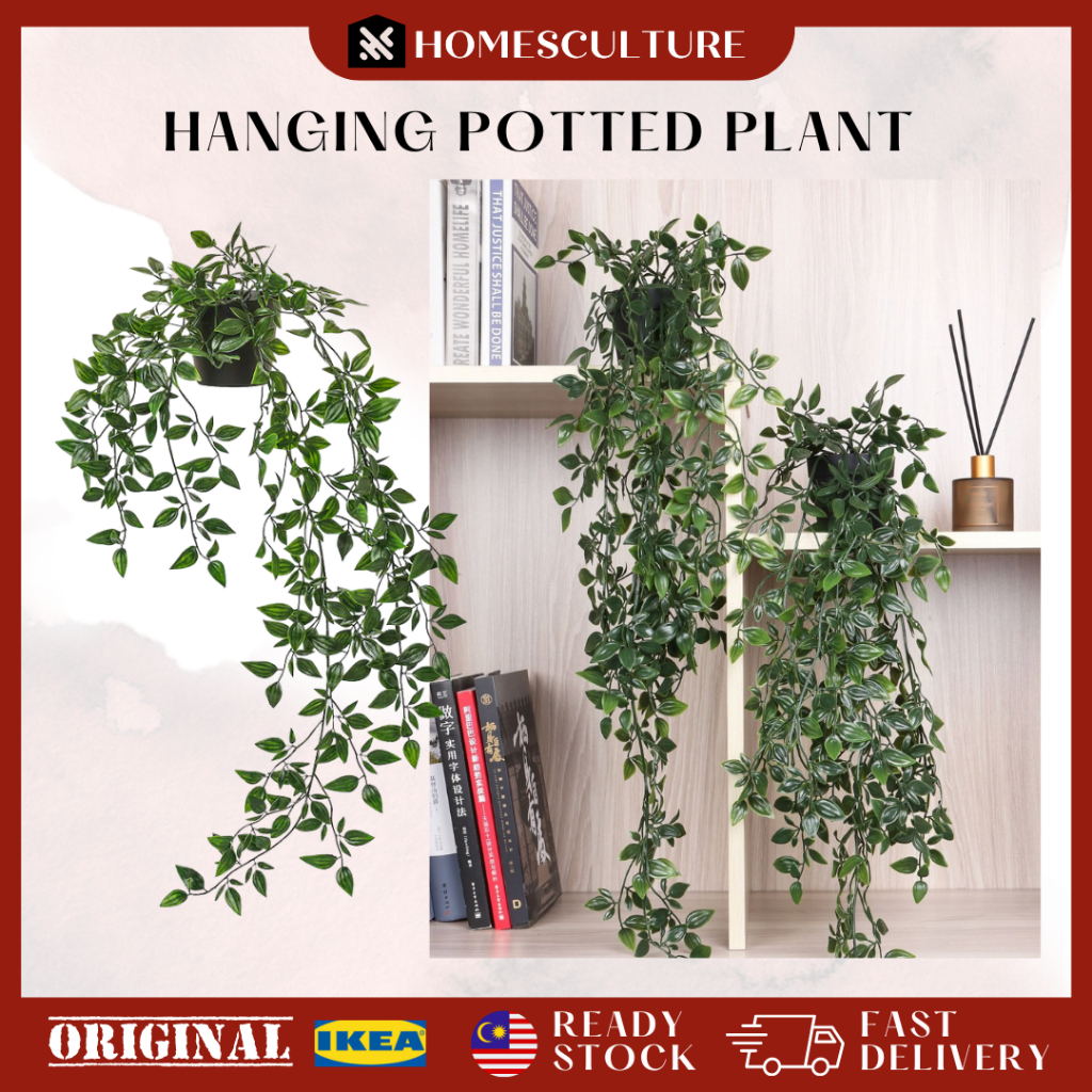 FEJKA Artificial In/Outdoor Hanging Green Potted Plant | Shopee Malaysia