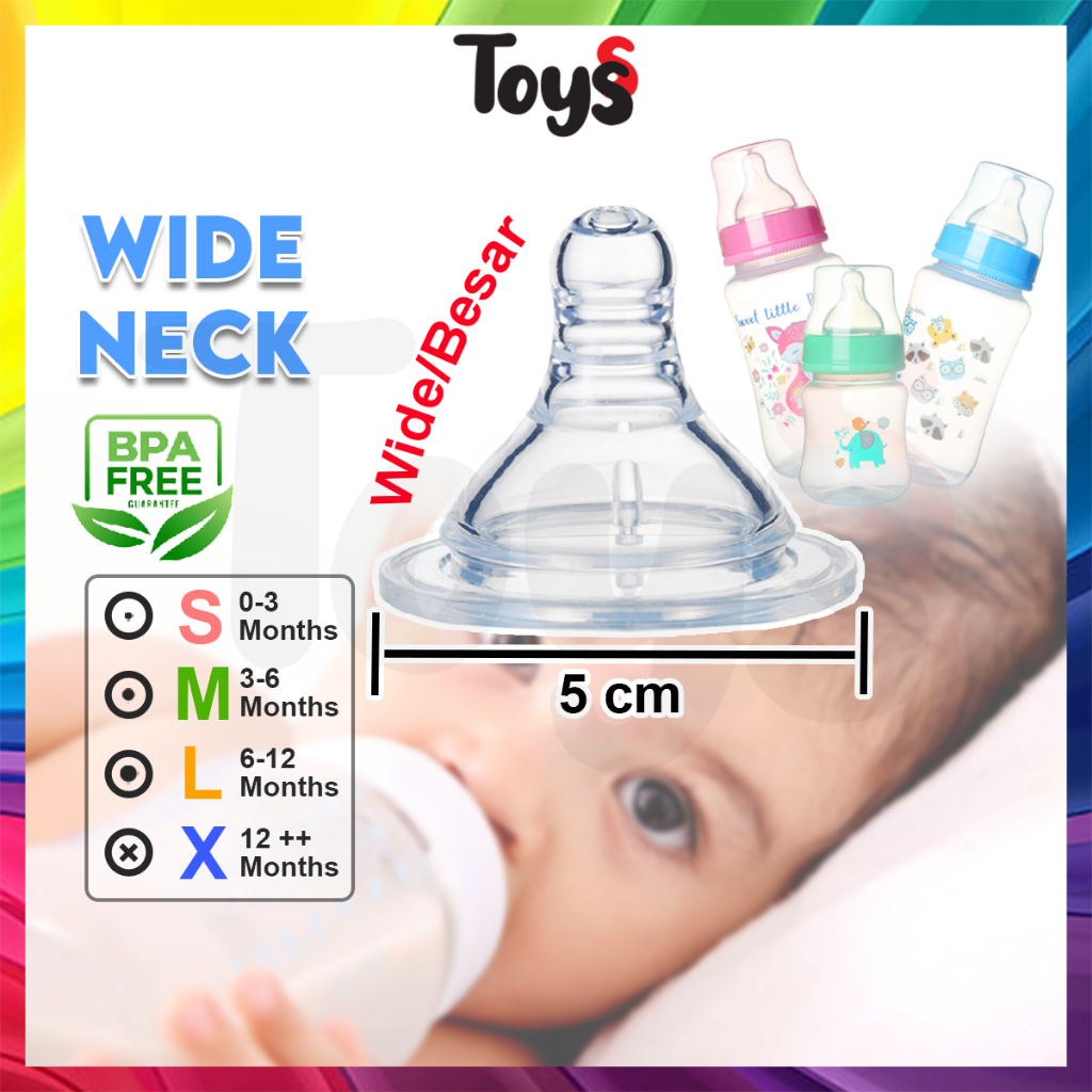 🔥Toyss Mamababy Teat Puting Baby for Wide Neck Teat Anti Colic BPA Free ...