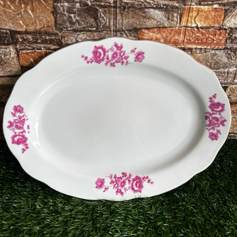 💃Rare OP16” Kekwa Merah💃 Pinggan Bujur seusia bunga kangkung | Shopee ...