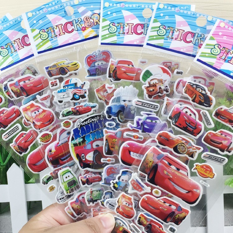 Disney Cars Puffy Sticker | 3D Cartoon Stickers | Lightning McQueen ...