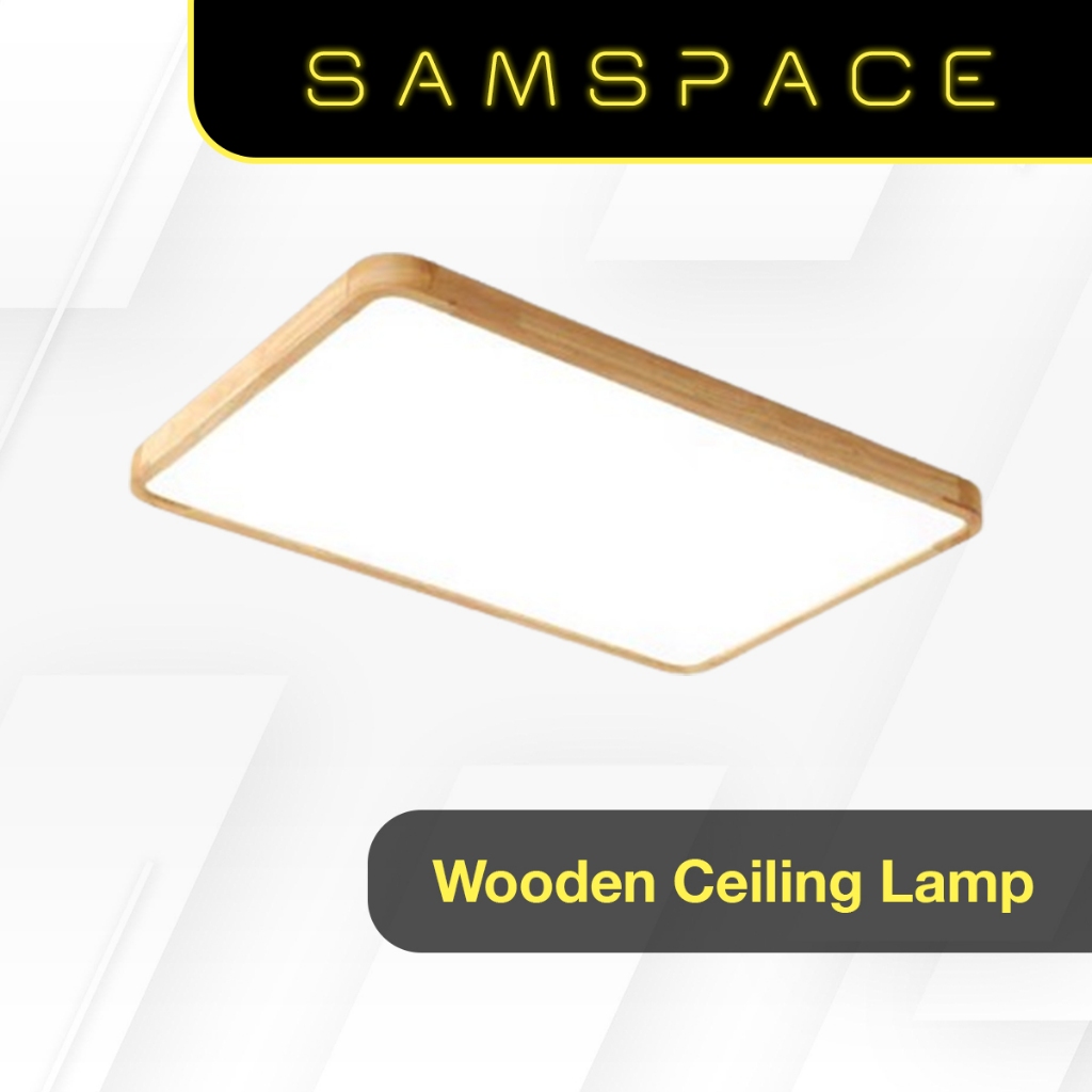 Log Living Room Ultra-Thin Solid Steel Casing Ceiling Lamp Simple ...
