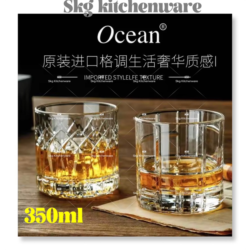 OCEAN TRAZE P03661/P03662/P03663 FTR DOUBLE ROCK WHISKY GLASS | Shopee ...