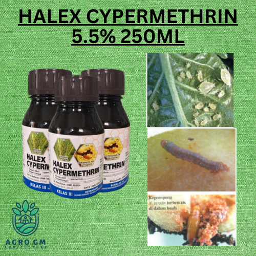 250ml HALEX CYPERMETHRIN 5.5% Sama Hextar/CMC/Cyper/Kencis/Certin 550 ...