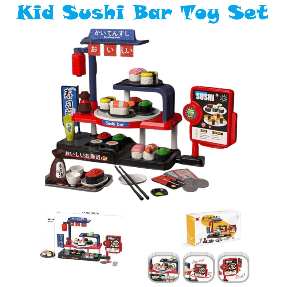 Ready Stock 66PCS Simulation Food Toy Mini Food Sushi Bar Kitchen ...