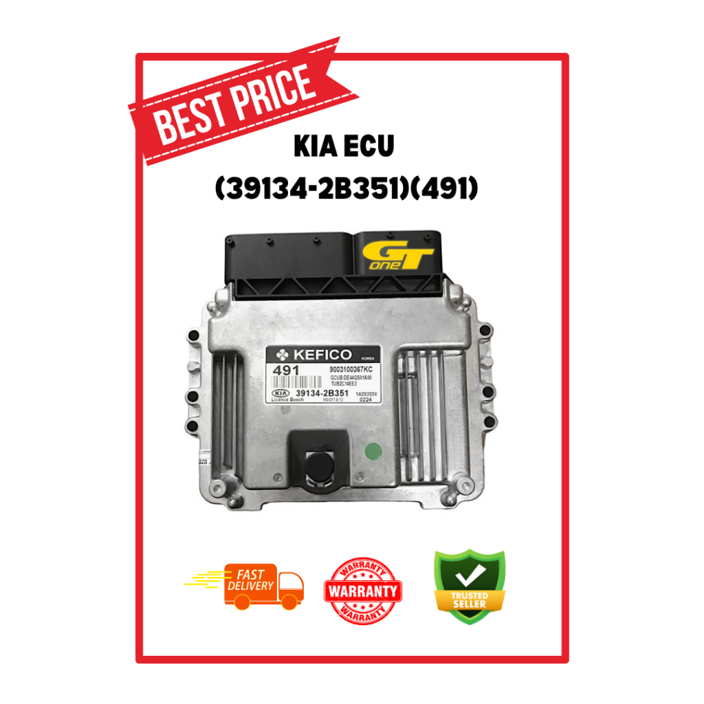 ECU KIA RIO / 39134-2B351 / 491 / MEG17.9.12 ENGINE CONTROL UNIT ...