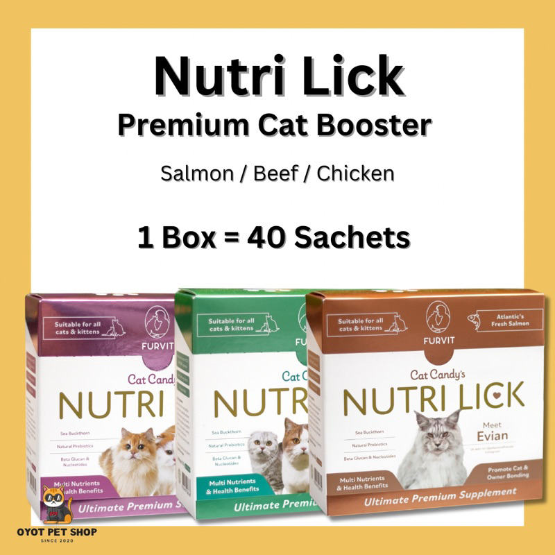 NUTRI LICK Vitamin Kucing Supplement untuk Gemuk Sihat Aktif Bulu Gebu ...